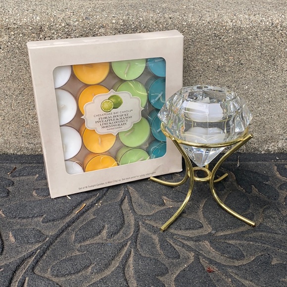 Chesapeake Bay | Accents | Crystal Diamond Candle Holder Chesapeake Bay ...